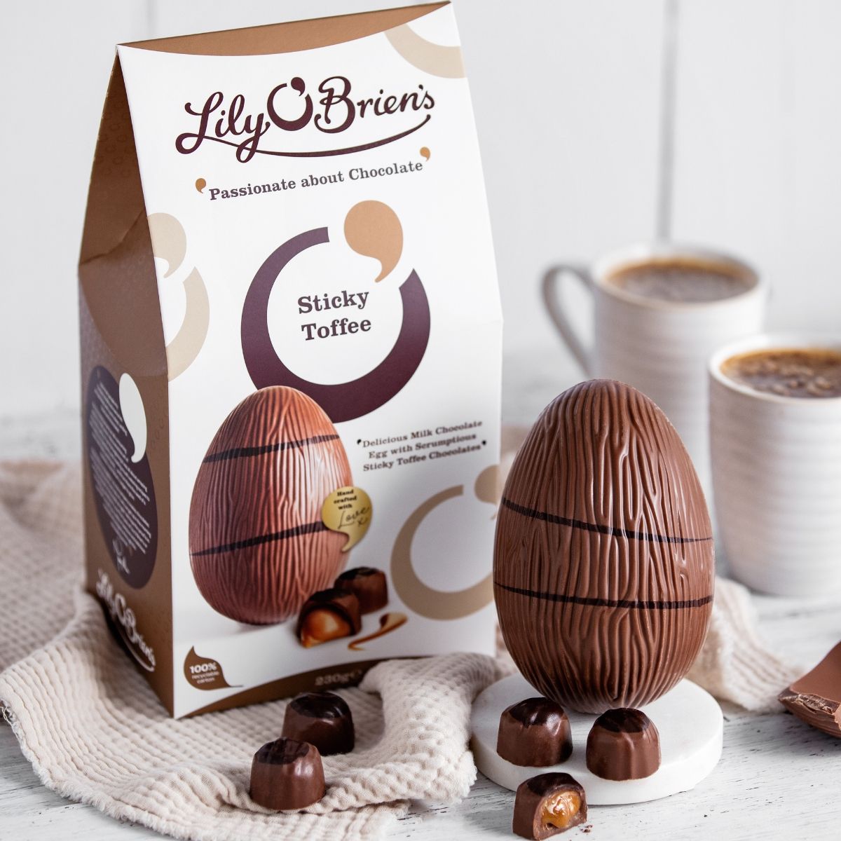 Hand Crafted Egg with Sticky Toffee, 230g by Lily O'Brien's
